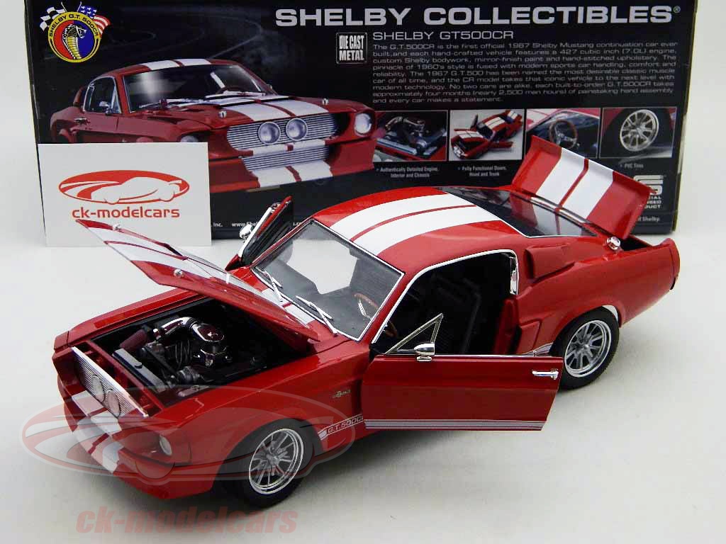 Shelby Collectibles 1:18 Ford Mustang Shelby GT500CR Bj. 1967 red-white ...