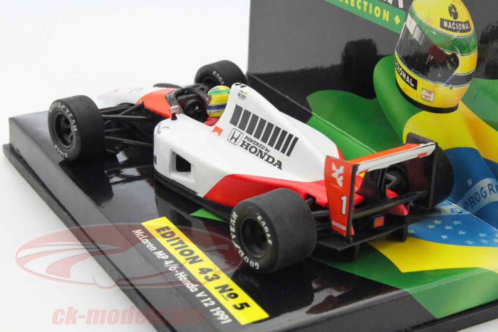 Minichamps 1:43 Ayrton Senna McLaren MP4/6 #1 campeão do mundo fórmula 1 1991 CK31531 modelo ...