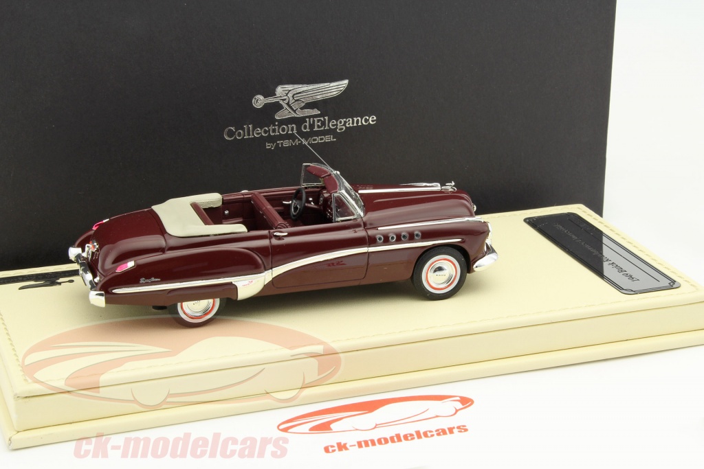 True Scale 1:43 Buick Roadmaster Convertible Year 1949 dark red ...