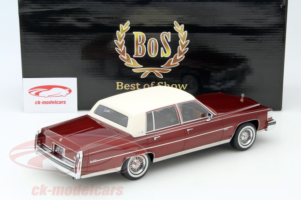 BoS-Models 1:18 Cadillac Fleetwood Brougham 年 1982 红 / 白 BOS132 模型 汽车 ...