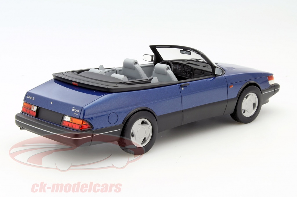 BoS-Models 1:18 Saab 900 S Convertible Year 1987 blue BOS165 model car ...