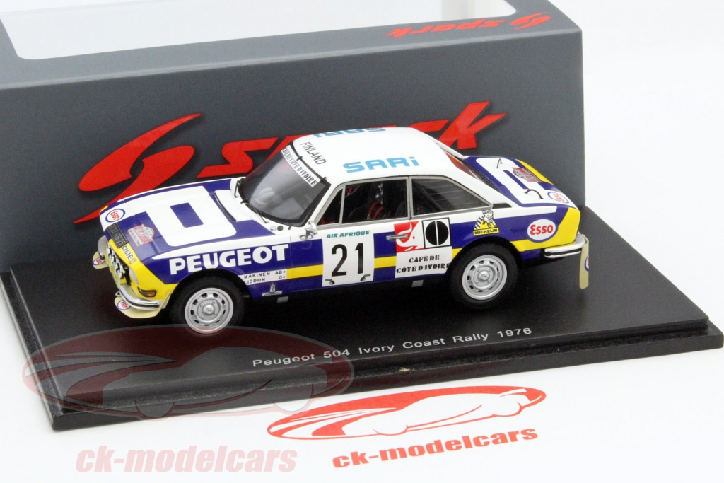 Spark 1:43 Peugeot 504 #21 Winner Rally Ivory Coast Makinen, Liddon ...