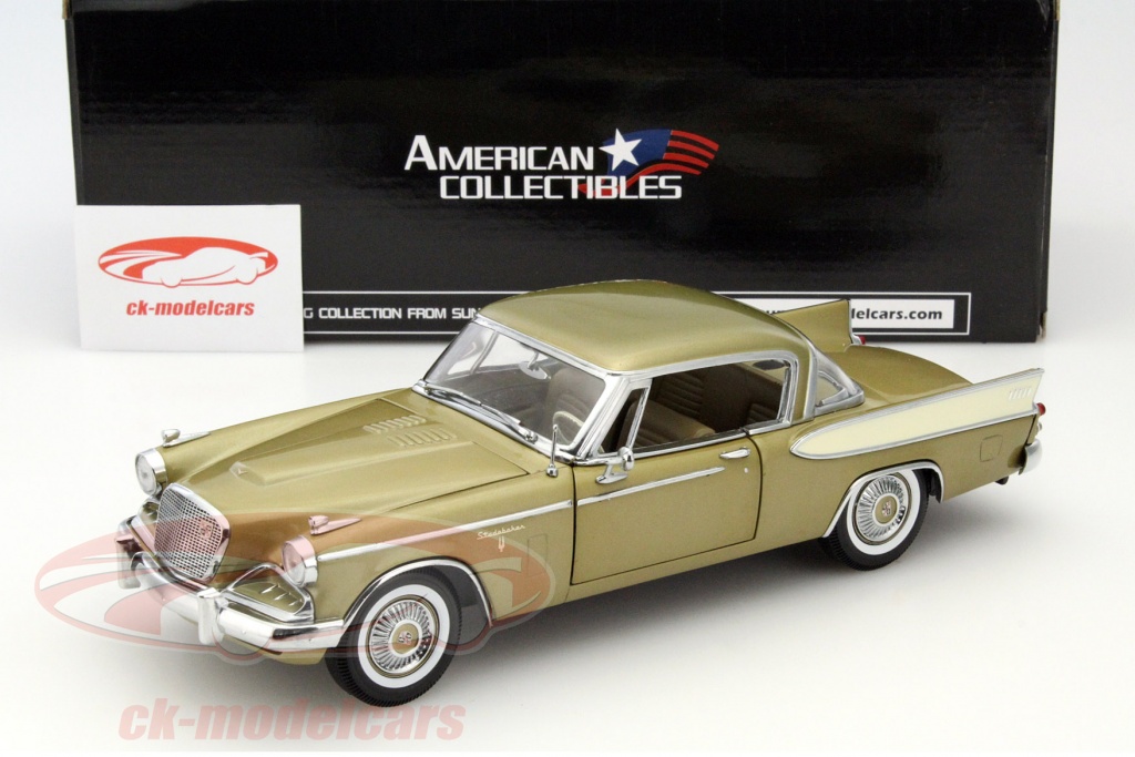 Sun Star Models 1:18 Studebaker Golden Hawk Year 1957 gold 6150 model ...