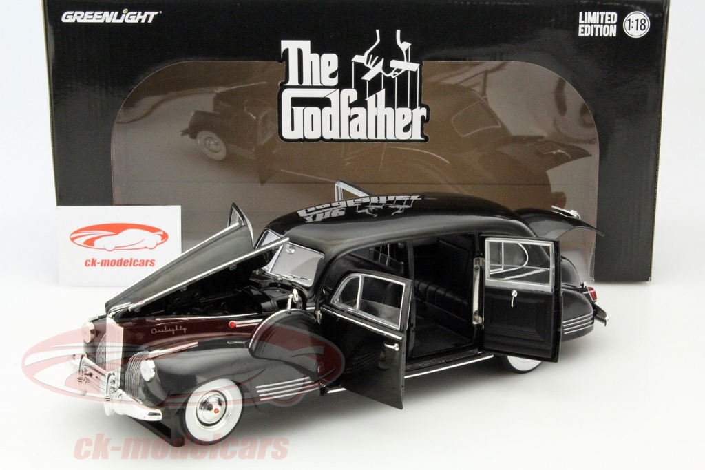 Greenlight 1:18 Packard Super Eight One-Eighty The Godfather 1972 black ...