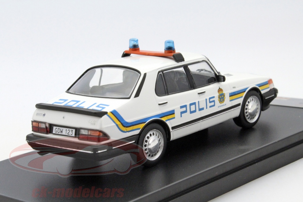 Premium X 1:43 Saab 900i police Sweden Year 1987 PRXD450 model car ...