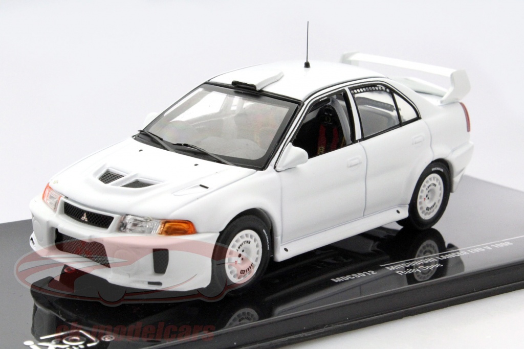 Ixo 1:43 Mitsubishi Lancer Evo V Plain Body Version 1998 ホワイト MDCS012 ...