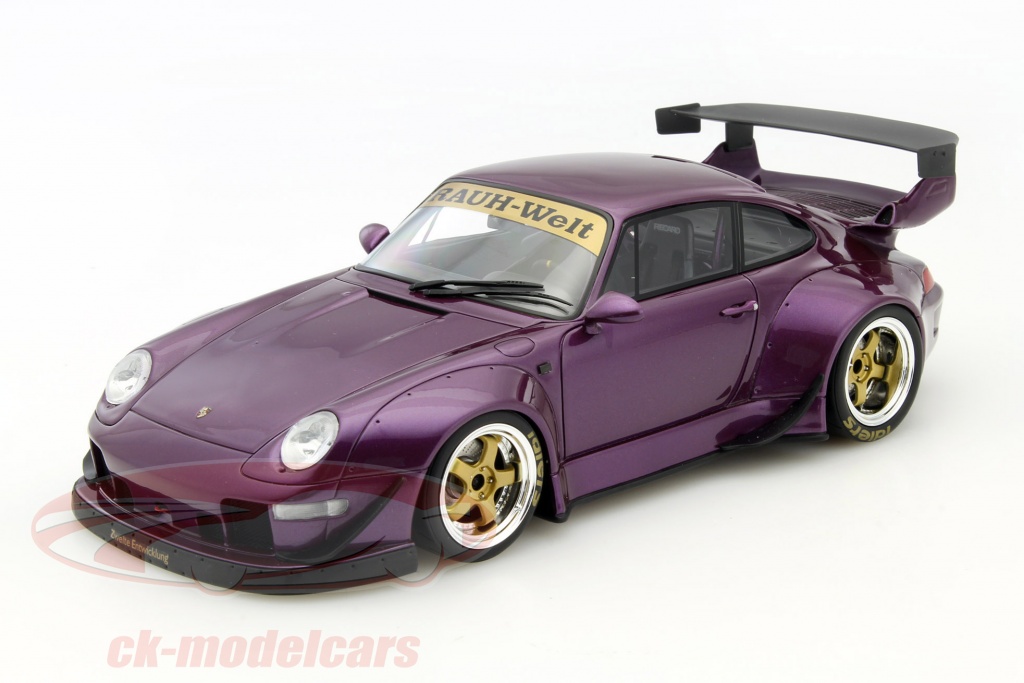 GT-SPIRIT 1:18 Porsche 911 (993) RWB purple / gold GT727 model car ...
