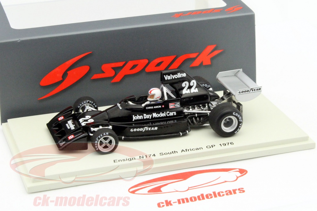 Spark 1:43 Chris Amon Ensign N174 #22 South Africa GP formula 1 1976 S3956 model car S3956 ...
