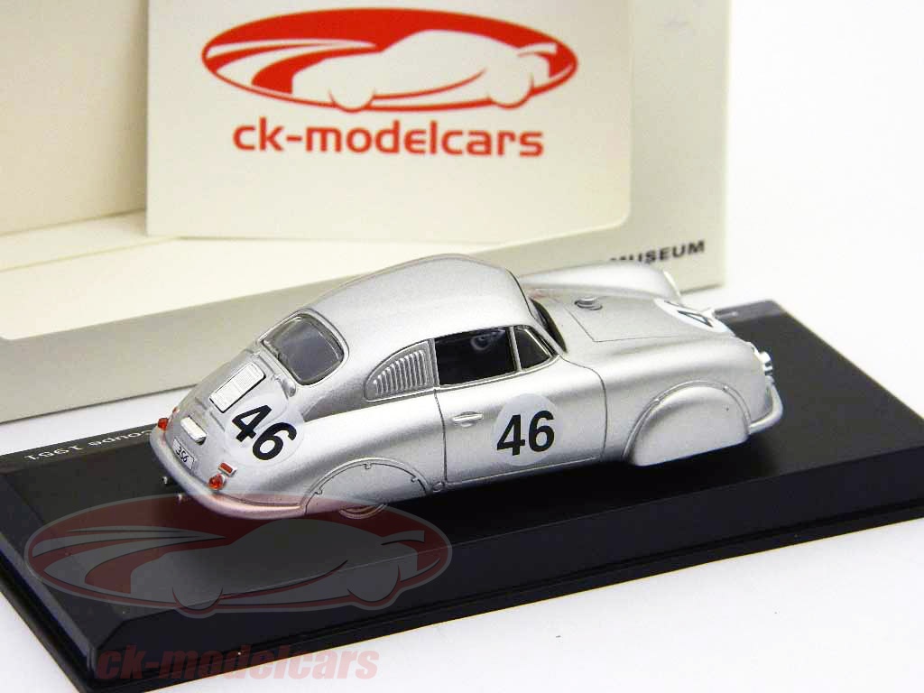 HighSpeed 1:43 Porsche 356 Light Metal Coupe #46 24h LeMans 1951 silver metallic MAP 070 071 08 ...