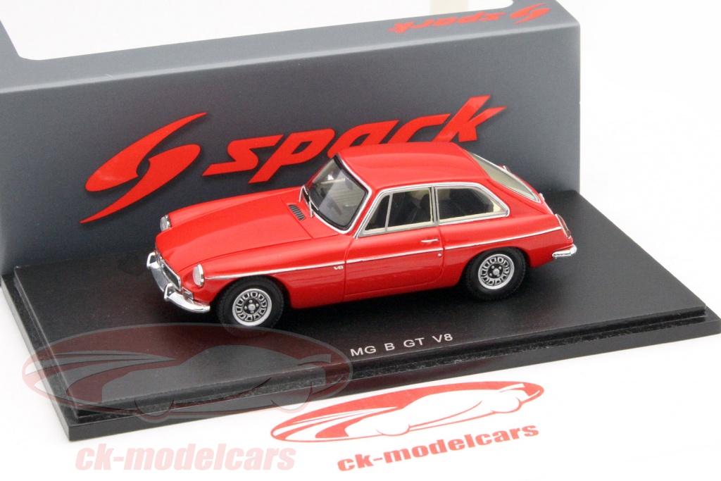 Spark 1:43 MG B GT V8 年 1973 赤 S4141 モデル 車 S4141 9580006941411