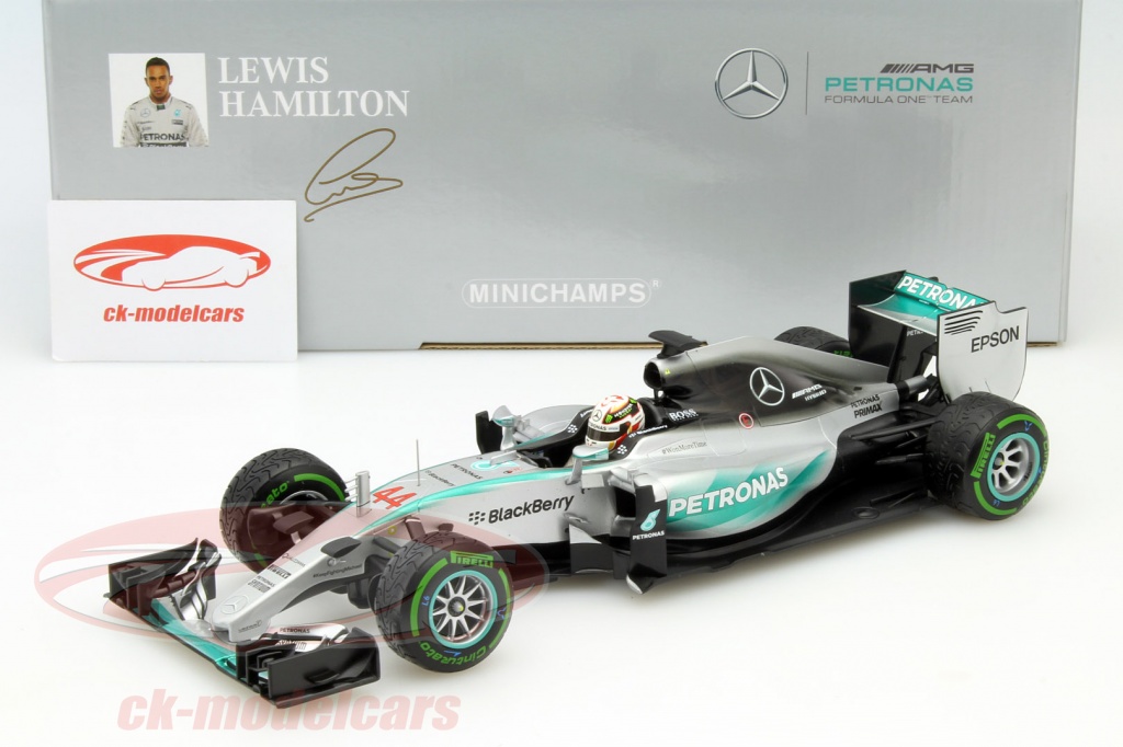Minichamps 1:18 L. Hamilton Mercedes F1 W06 Hybrid #44 World Champion ...