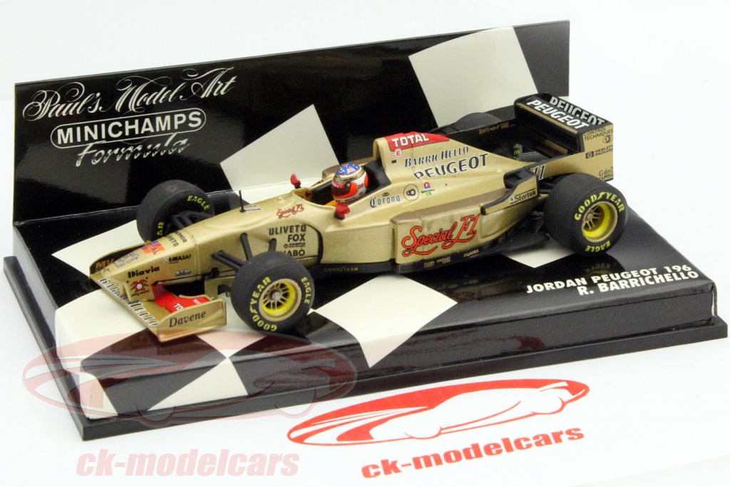 Minichamps 1:43 Rubens Barrichello Jordan 196 #11 formula 1996 ...