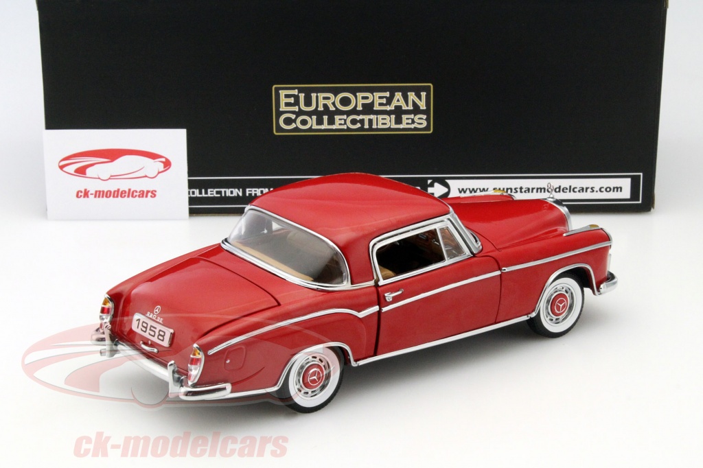 Sun Star Models 1:18 Mercedes-Benz 220 SE Coupe Year 1958 red 3563 ...