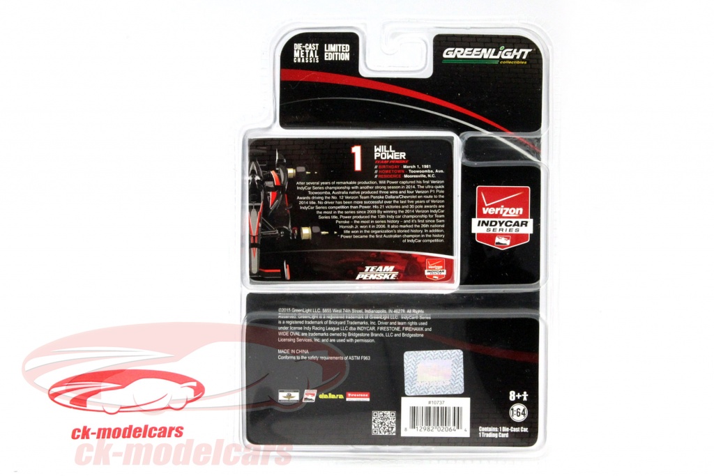 Greenlight 1:64 Will Power #1 IndyCar Series 10737 Modellauto 10737 ...