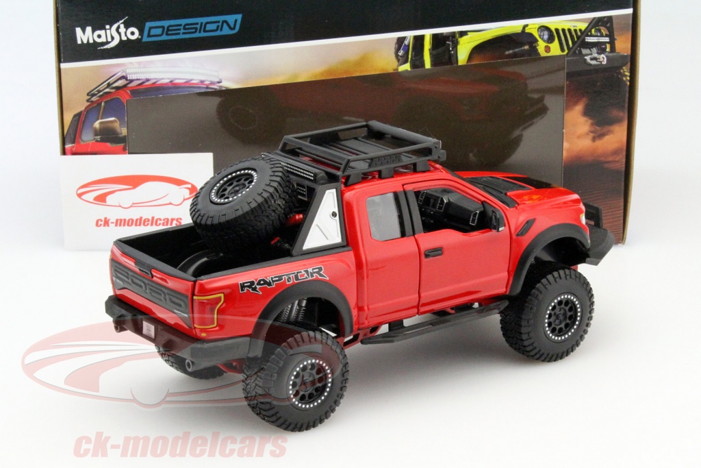 Maisto 1:24 Ford F-150 Raptor año 2017 rojo 32521 modelo coche 32521 ...