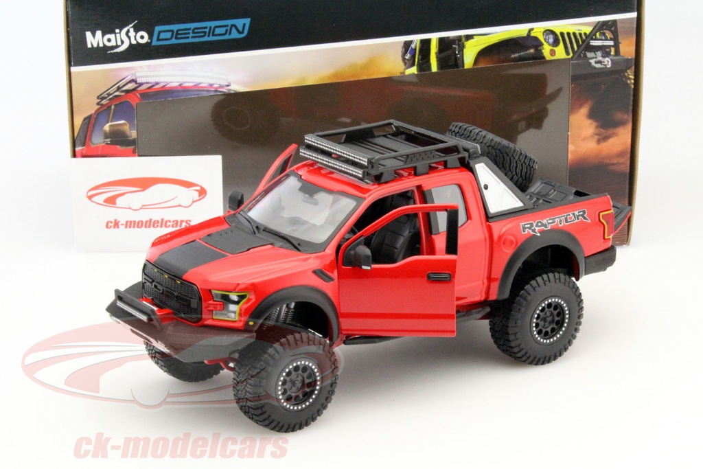 Maisto 1:24 Ford F-150 Raptor año 2017 rojo 32521 modelo coche 32521 ...