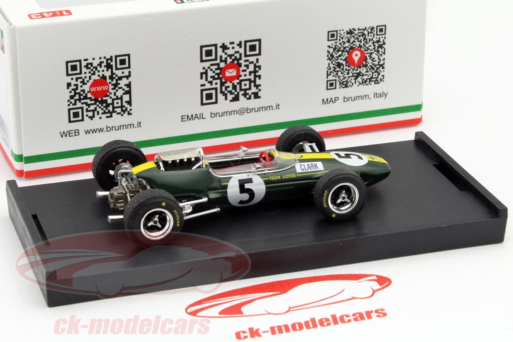 Brumm 1:43 Jim Clark Lotus 33 #5 World Champion Italy GP formula 1 1965 ...