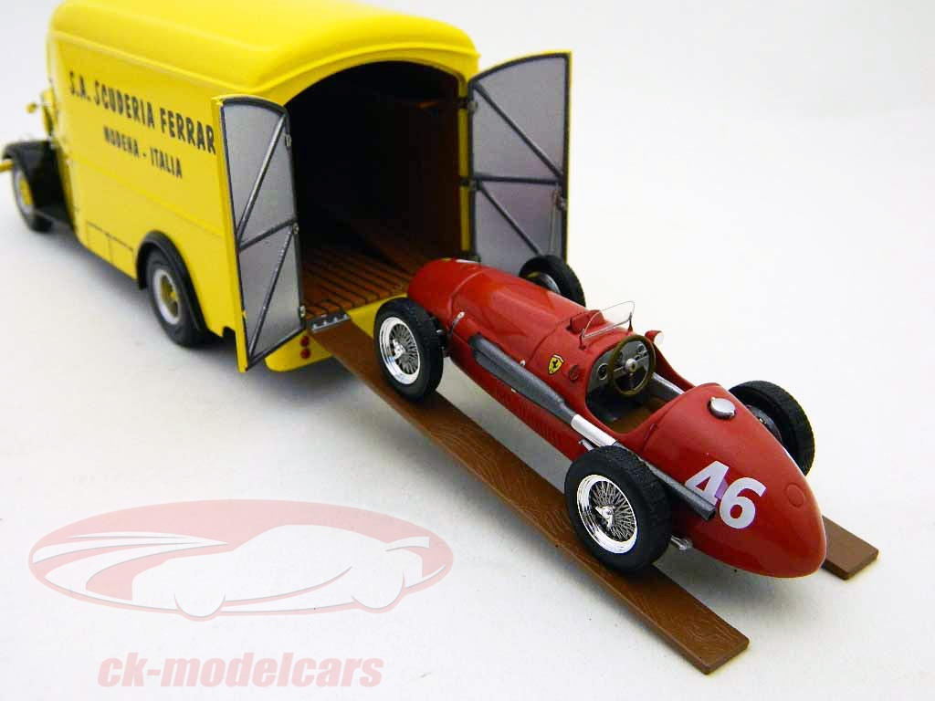 Exoto 1:43 Alfa Romeo 500 Race Car Transporter Ferrari formula 1 1950 ...
