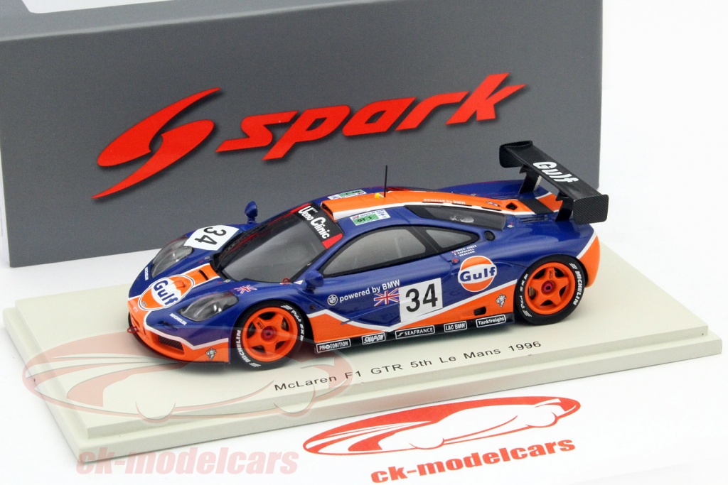 Spark 1:43 McLaren F1 GTR #34 24h LeMans 1996 Raphanel, Owen-Jones, Brabham S4407 model car ...