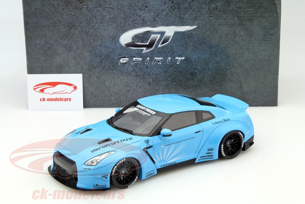 GT-SPIRIT 1:18 Nissan GT-R (R35) LB Works baby blue KJ008 model car ...