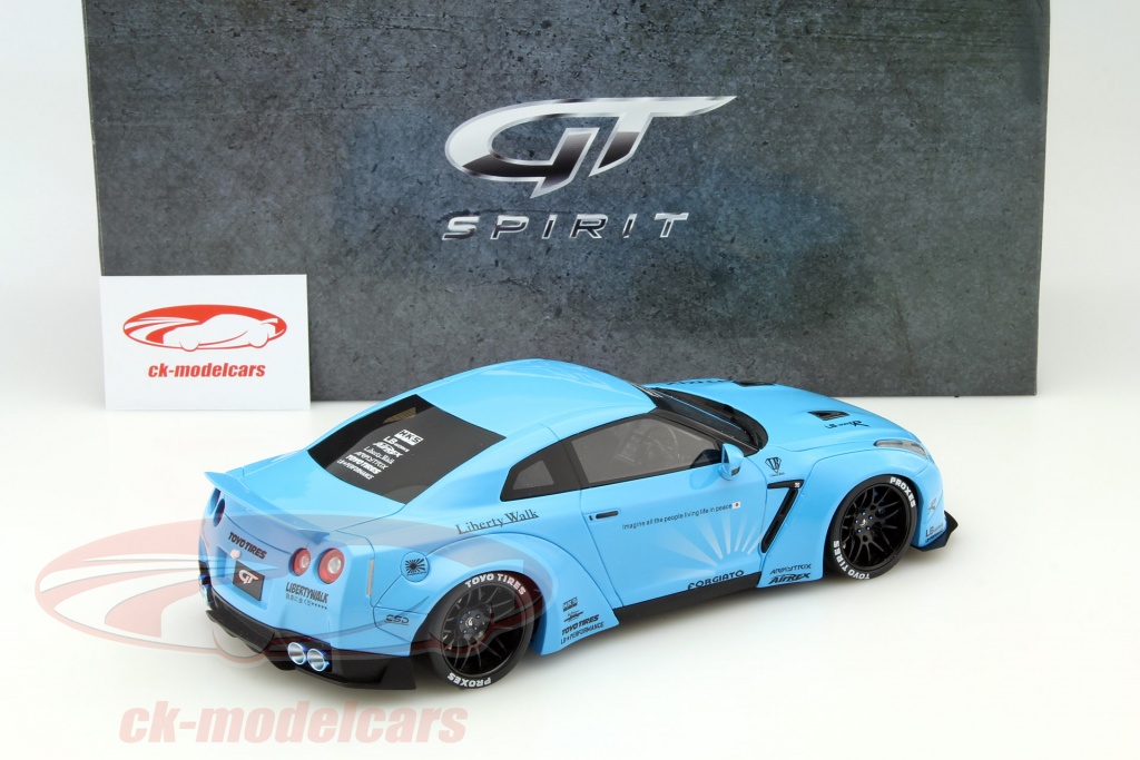 GT-SPIRIT 1:18 Nissan GT-R (R35) LB Works baby azul KJ008 modelo carro ...