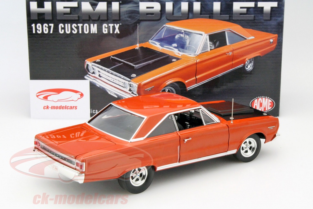 GMP 1:18 Plymouth Hemi Bullet Custom GTX Baujahr 1967 orange 1806702 ...