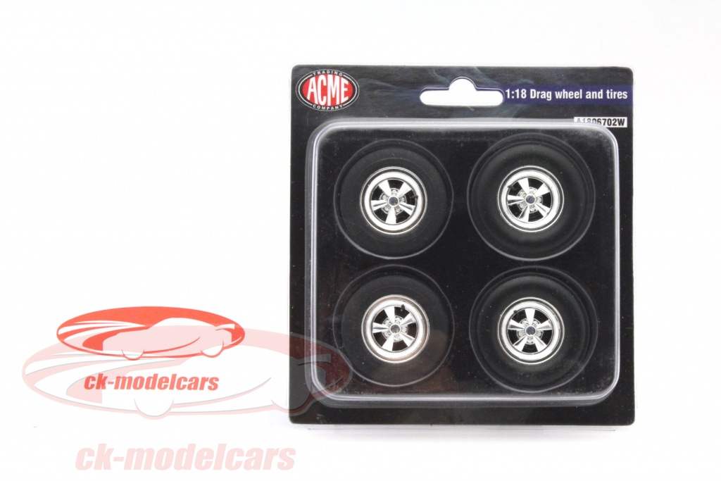 GMP 1:18 Plymouth Hemi Drag Wheel and Tires Set 1806702W model car 1806702W