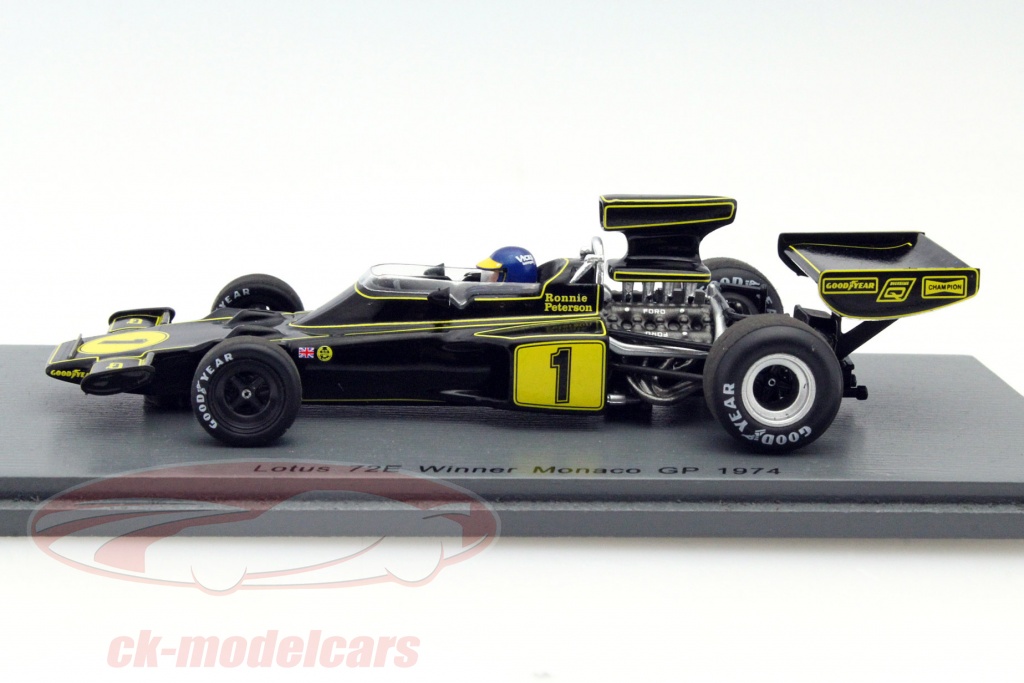 Spark 1:43 Ronnie Peterson Lotus 72E #1 ganador Mónaco GP fórmula 1 1974 S4835 modelo coche ...