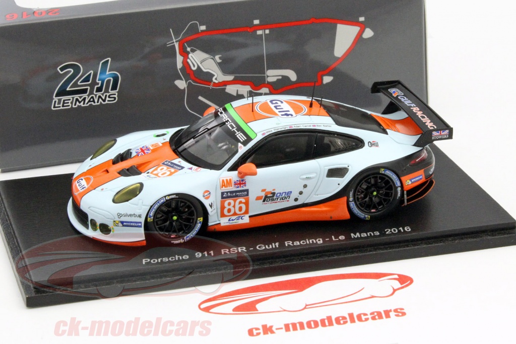 Spark 1:43 Porsche 911 RSR #86 24h LeMans 2016 Wainwright, Carroll, Barker S5141 モデル 車 S5141 ...