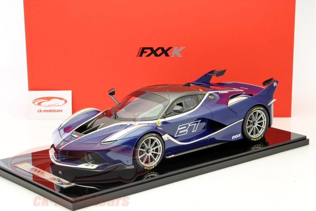 BBR Models 1:12 Ferrari FXX-K #27 blue BBR1204E model car BBR1204E ...