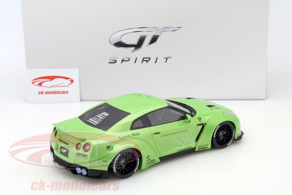 GT-SPIRIT 1:18 Nissan GTR (R35) LB Performance verde ZM089 modelo coche ...