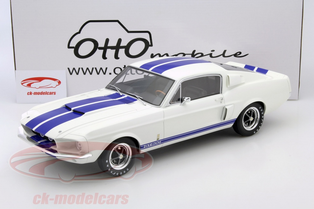 Ottomobile 1:12 Ford Mustang Shelby GT500 Year 1967 white / blue G022 ...
