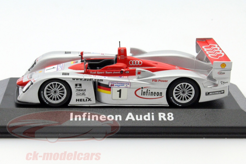 Minichamps 1:43 Audi R8 #1 Winner 24h LeMans 2002 Biela, Kristensen ...