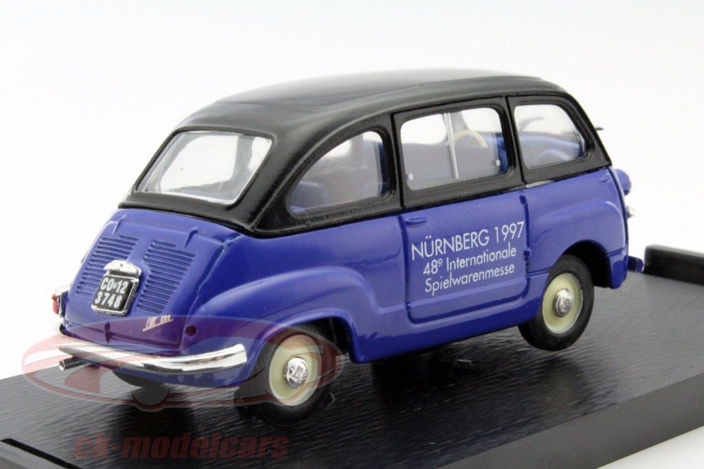 Brumm 1:43 Fiat 600 Multipla Year 1956 Toy Fair Nürnberg 1997 blue ...