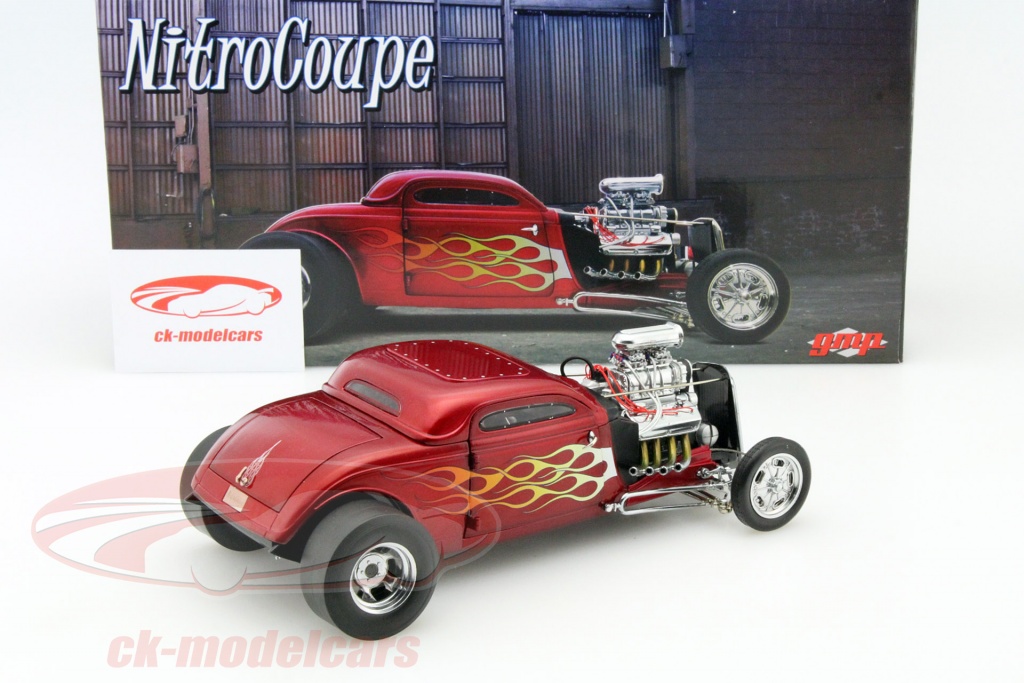 GMP 1:18 Nitro Coupe Hot Rod Baujahr 1934 rot metallic 18816 Modellauto ...