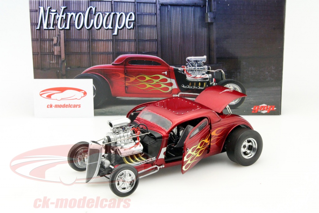 GMP 1:18 Nitro Coupe Hot Rod Baujahr 1934 rot metallic 18816 Modellauto ...