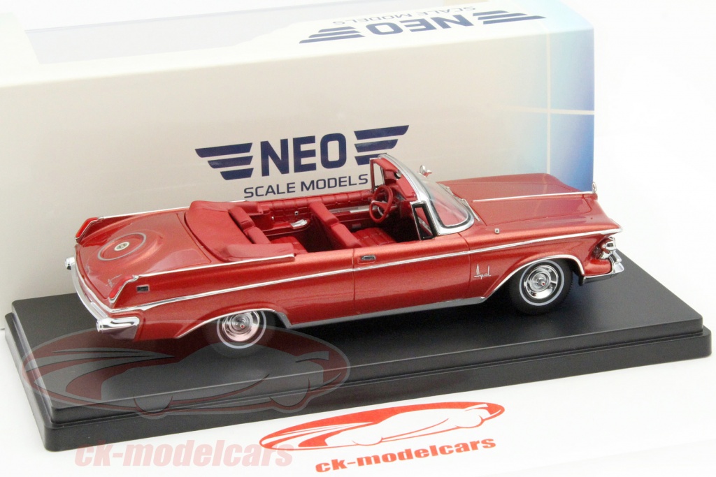 Neo 1:43 Imperial Crown Convertible année 1963 rouge métallique ...