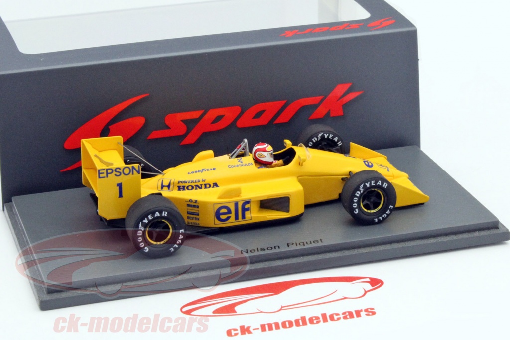 Spark 1:43 Nelson Piquet Lotus 100T #1 3rd Brazil GP formula 1 1988 S4836 model car S4836 ...