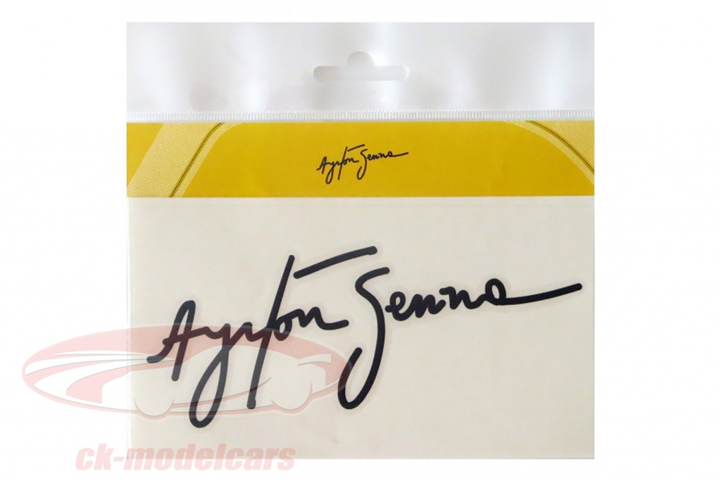 Ayrton Senna sticker signature black 160 x 90 mm AS-15-899-B AS-15-899 ...