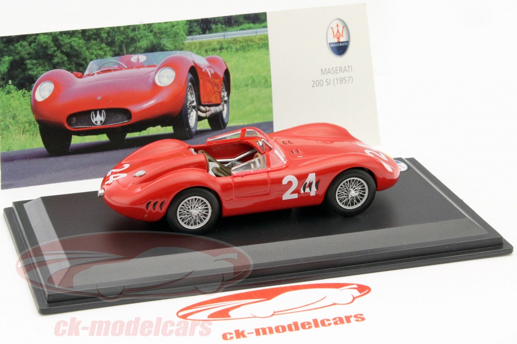 Leo Models 1:43 Maserati 200 SI #24 Year 1957 red CK34325 model car CK34325