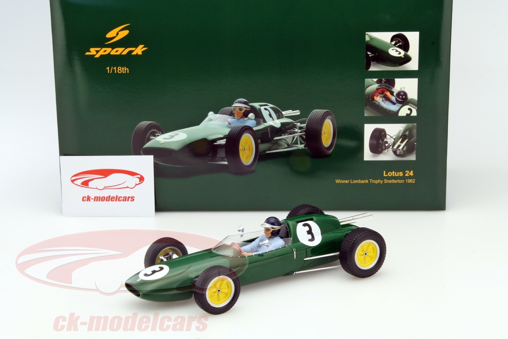 Spark 1:18 Lotus 24 #3 Winner Lombank Trophy Snetterton 1962 Clark ...