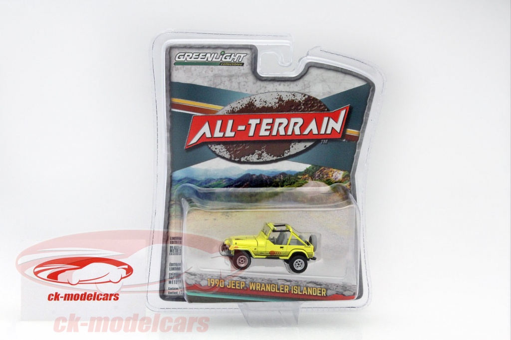 Greenlight 1:64 Jeep Wrangler Islander Year 1990 yellow 35050 model car ...