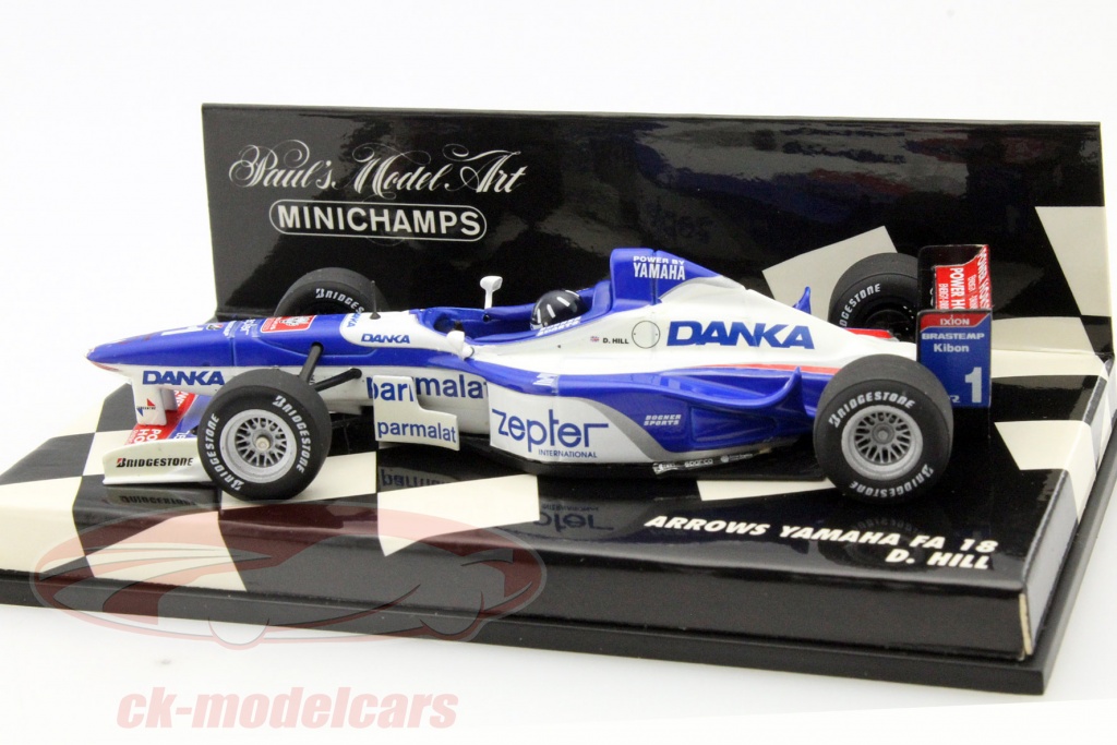Minichamps 1:43 Damon Hill Arrows A18 #1 formule 1 1997 430970001 ...