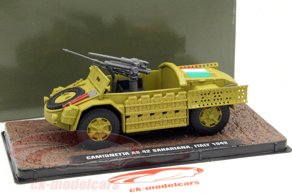 Atlas 1:43 Camionetta AS 42 Sahariana Italy 1942 khaki green 7123122 ...
