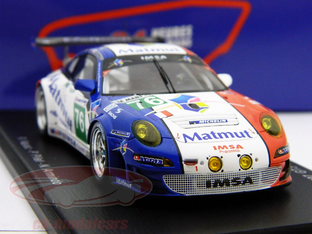 Spark 1:43 Porsche 911 GT3 RSR #76 Matmut 24h LeMans 2011 S3417 model ...