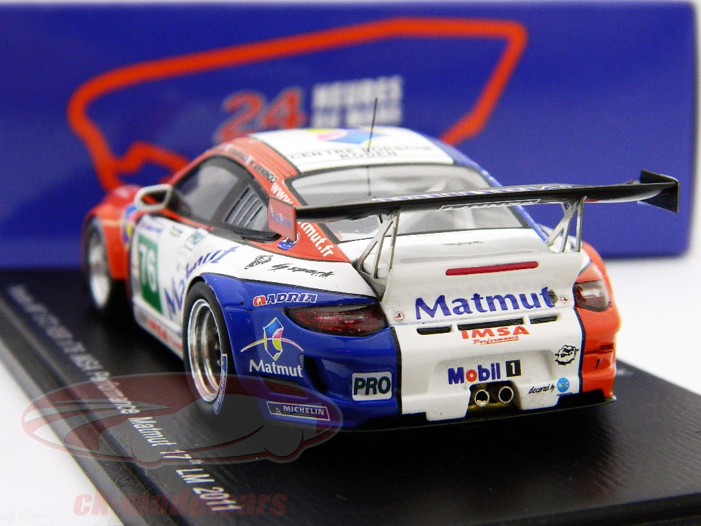 Spark 1:43 Porsche 911 GT3 RSR #76 Matmut 24h LeMans 2011 S3417 model ...