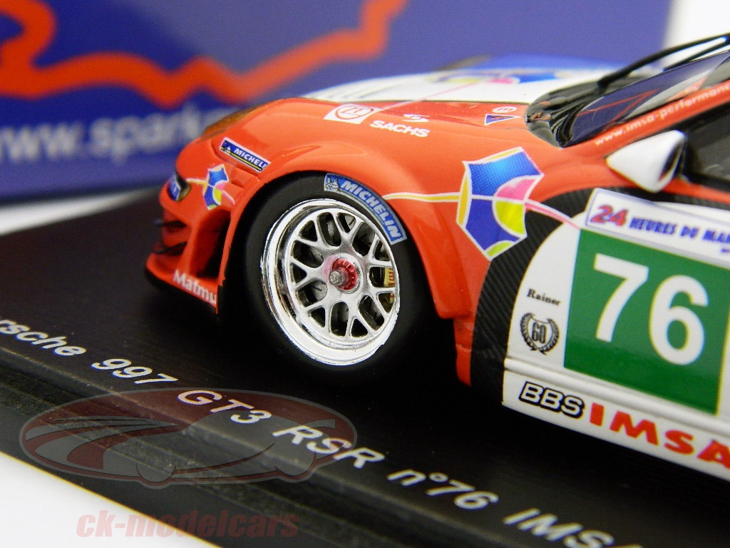 Spark 1:43 Porsche 911 GT3 RSR #76 Matmut 24h LeMans 2011 S3417 model ...