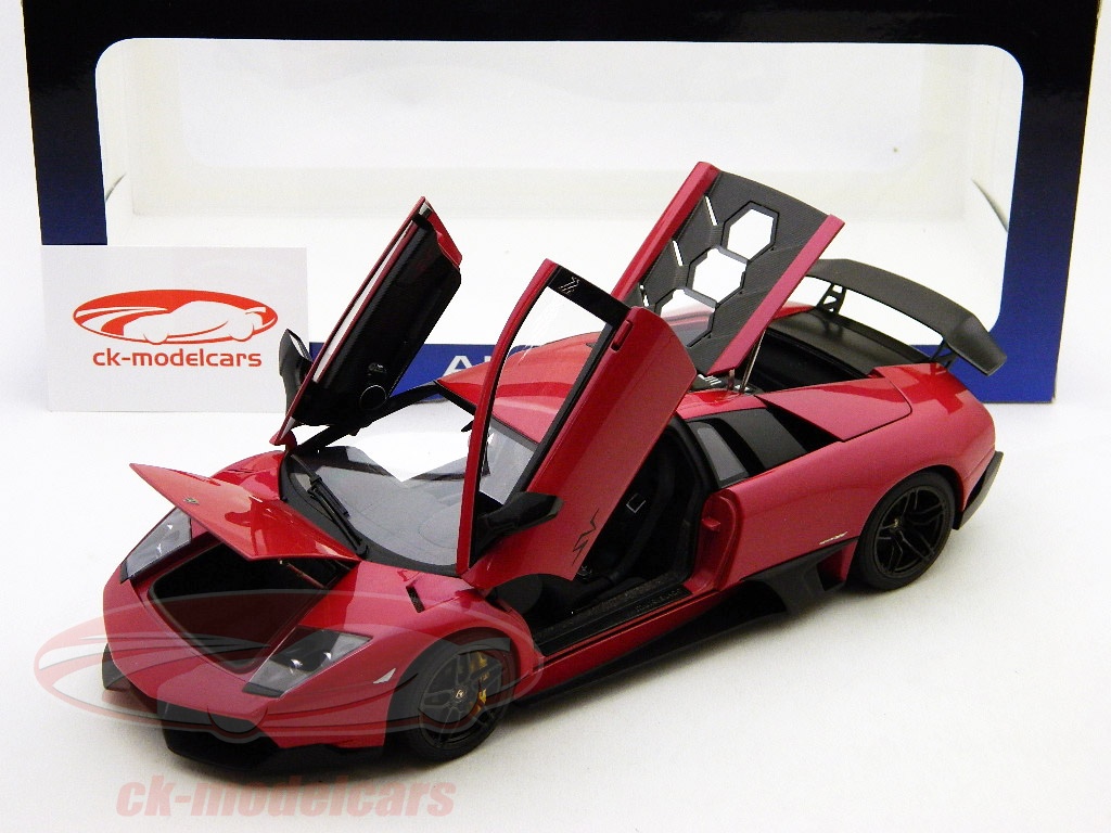 AUTOart 1:18 Lamborghini Murcielago LP670-4 SV Bj.2009 rosso targa red ...