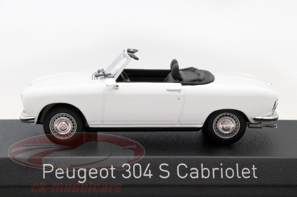 Norev 1:43 Peugeot 304 S Cabriolet year 1973 white 473410 model car ...