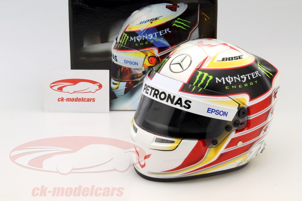 Bell 1:2 Lewis Hamilton Mercedes F1 W07 Hybrid formula 1 2016 helmet ...